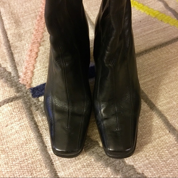 Tandy | Shoes | Tandy Black Genuine Leather Kneehigh Boots | Poshmark